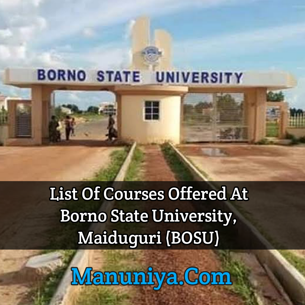 List Of Courses Offered At Borno State University, Maiduguri (BOSU List Of Courses Offered At Borno State University, Maiduguri (BOSU